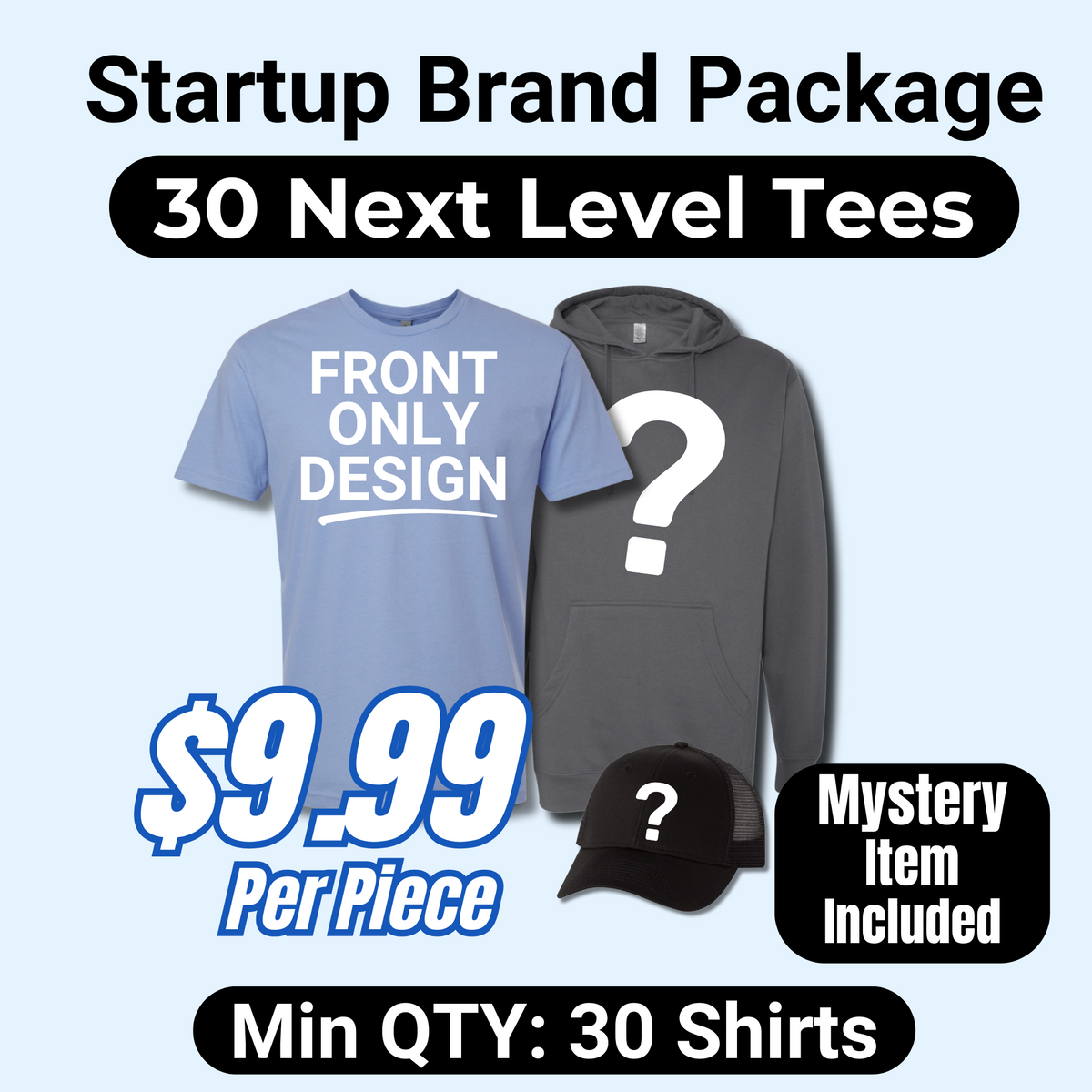 Startup Brand Package (Mystery Item Included) – Custom Tees Factory